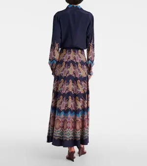 Etro Paisley Silk Maxi Skirt