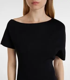RÓHE Knitted One-shoulder Midi Dress