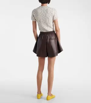 Loewe Leather Drawstring Shorts