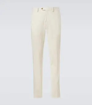 LARDINI Cotton-blend Straight Pants