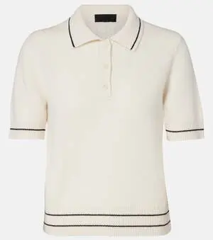 NILI LOTAN Carline Cashmere Polo Shirt