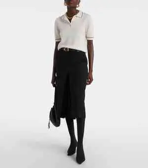 NILI LOTAN Carline Cashmere Polo Shirt