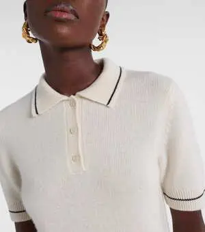 NILI LOTAN Carline Cashmere Polo Shirt