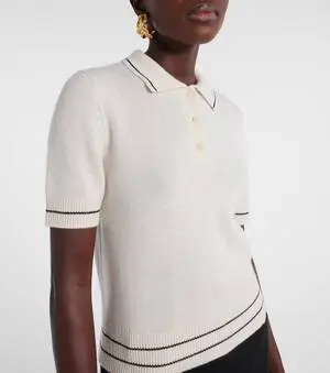NILI LOTAN Carline Cashmere Polo Shirt