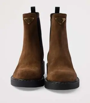 Prada Suede Chelsea Boots