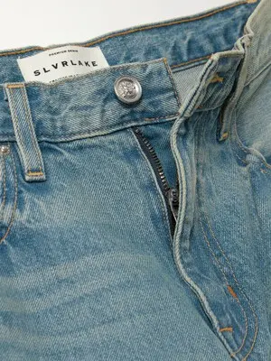 SLVRLAKE Tess Long Twisted Stem Boyfriend Jeans - Blue