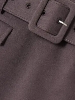 SELF-PORTRAIT Belted Twill Mini Skort
