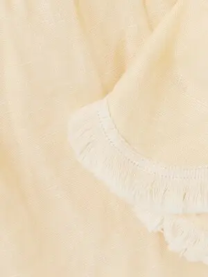 Posse Essie Fringed Linen Maxi Dress - Yellow