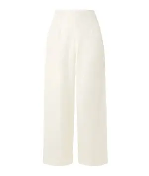 Posse Noelle Linen Straight-leg Pants - Cream