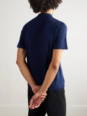 SAMAN AMEL Slim-fit Wool Polo Shirt