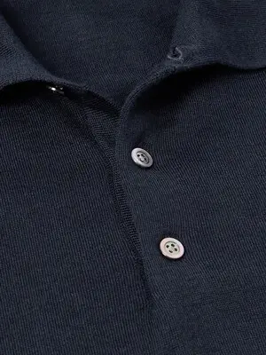 SAMAN AMEL Slim-fit Wool Polo Shirt
