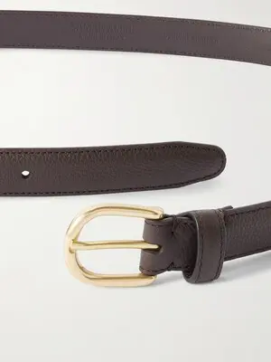 SAMAN AMEL Cardon 2.5cm Full-grain Leather Belt - Brown