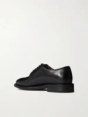 MORJAS Plain Toe Leather Derby Shoes