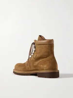 Officine Creative Boss 002 Leather-trimmed Suede Boots