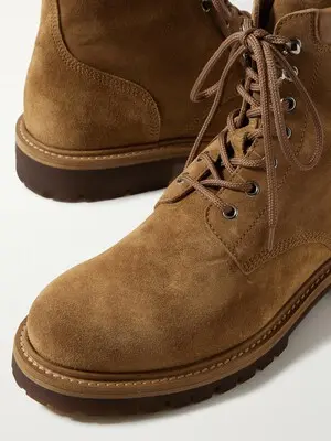 Officine Creative Boss 002 Leather-trimmed Suede Boots