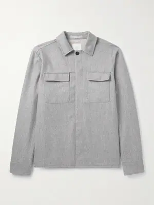 Eleventy Wool-blend Overshirt - Gray