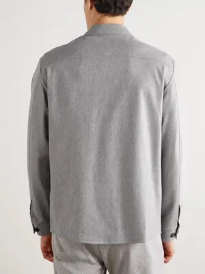 Eleventy Wool-blend Overshirt - Gray
