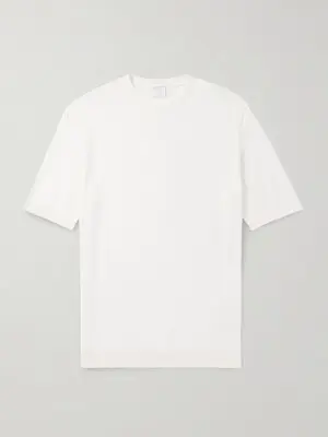 Eleventy Slim-fit Ribbed Cotton T-shirt