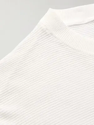 Eleventy Slim-fit Ribbed Cotton T-shirt