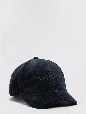 TWINSET Corduroy Cap Blue
