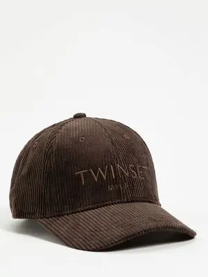 TWINSET Corduroy Cap - Dark