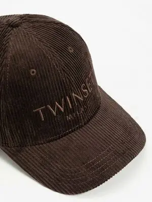 TWINSET Corduroy Cap - Dark