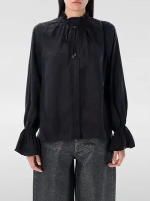 GANNI Top With Frill Collar And Button Detail