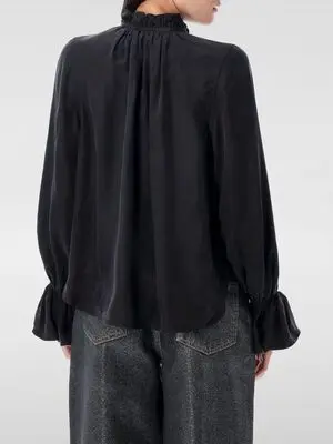 GANNI Top With Frill Collar And Button Detail