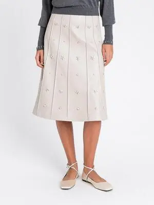 TWINSET A-line Embellished Skirt