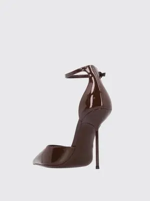 Paris Texas Pointed Toe Stiletto Pumps With Ankle Strap - Brown