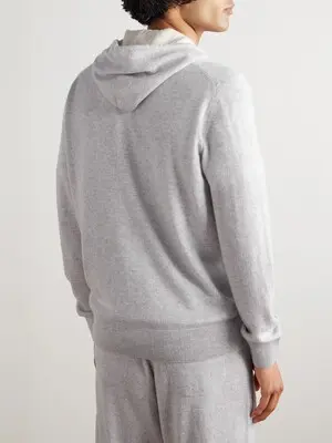 Eleventy Cashmere Zip-up Hoodie - Gray