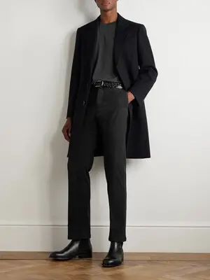Kiton Straight-leg Lyocell-blend Twill Trousers
