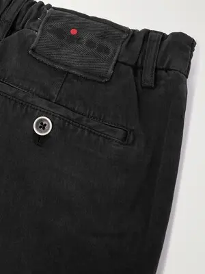 Kiton Straight-leg Lyocell-blend Twill Trousers