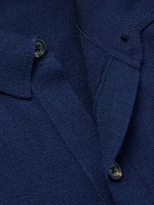 Eleventy Slim-fit Wool Cardigan - Blue