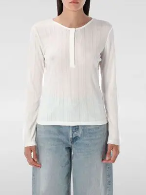 ANINE BING Henley Long Sleeve Top