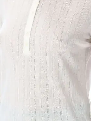 ANINE BING Henley Long Sleeve Top