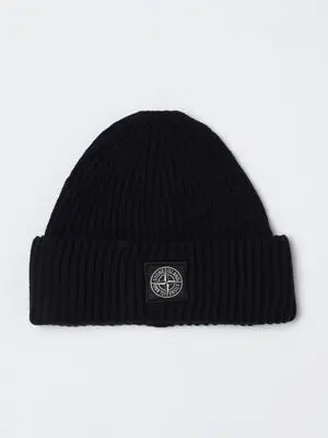 Stone Island Ribbed Beanie - Blue