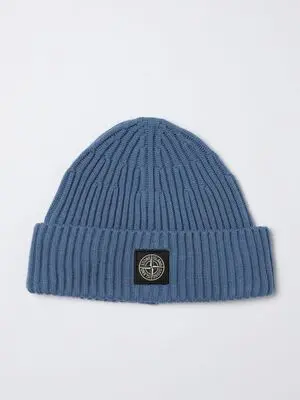 Stone Island Ribbed Beanie - Gnawed Blue
