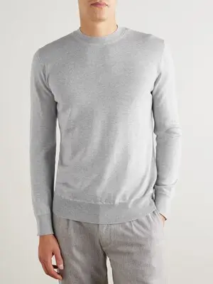 Eleventy Slim-fit Wool Sweater - Gray