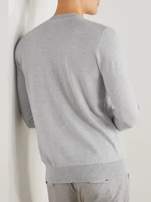 Eleventy Slim-fit Wool Sweater - Gray