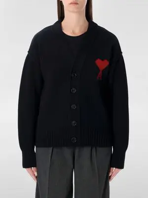 AMI Paris Cardigan With Embroidered De Cœur