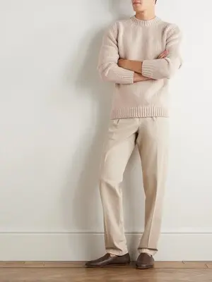 Eleventy Slim-fit Wool Sweater - Neutrals