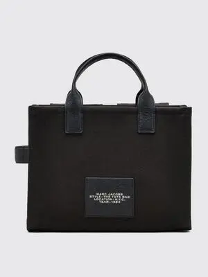 Marc Jacobs The Medium Tote Bag In Cotton With Printed Logo