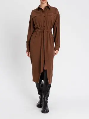 Brown Shirt Dresses