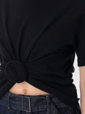 Magda Butrym Knot Detailed T-shirt - Black