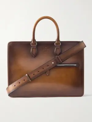Berluti 2 Jours Neo Venezia Leather Briefcase - Brown