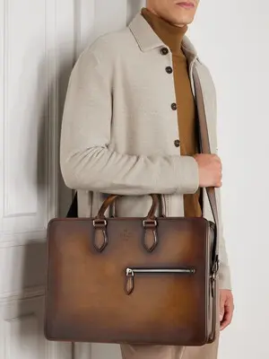 Berluti 2 Jours Neo Venezia Leather Briefcase