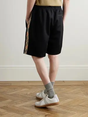 Burberry Straight-leg Tech-jersey Shorts - Black