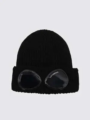 C.P. COMPANY Ribbed Wool Beanie With Goggles - Navy Blue
