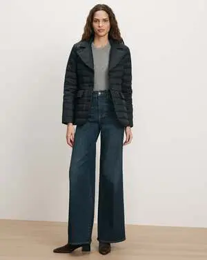 Veronica Beard Campbell Dickey Puffer Blazer - Navy